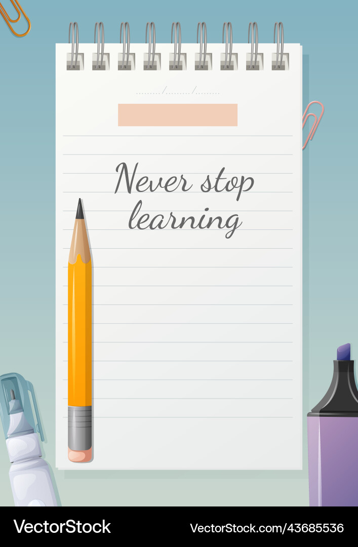 School poster with motivational phrase Royalty Free Vector