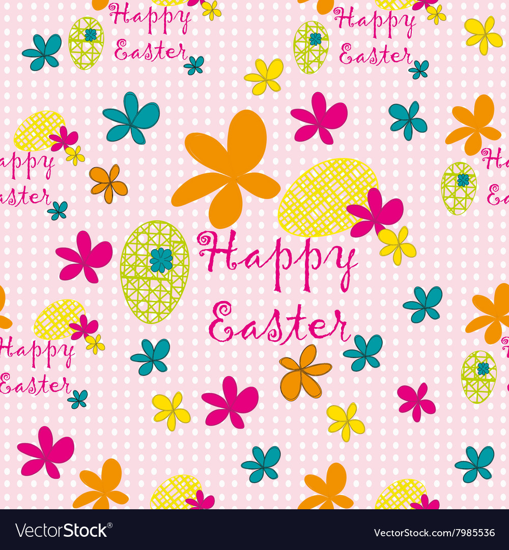 Seamless easter pattern Royalty Free Vector Image