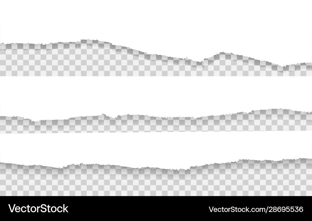 Torn paper set layered Royalty Free Vector Image