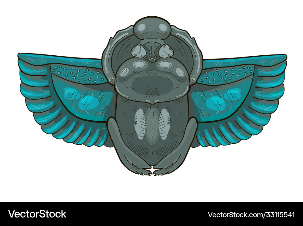 Egyptian Scarab With Wings Tattoo Egyptian Scarab And Wings Vintage
