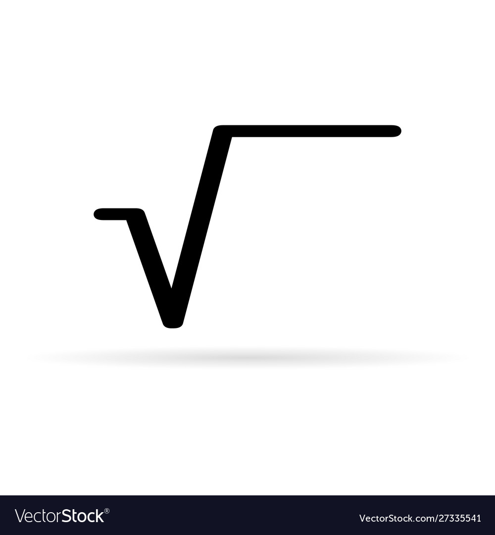 Black math root icon Royalty Free Vector Image
