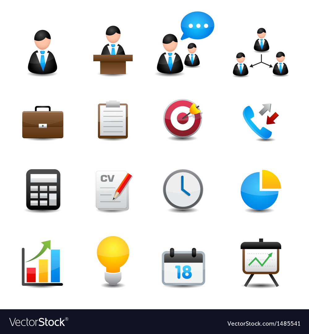Business and finance icons Royalty Free Vector Image