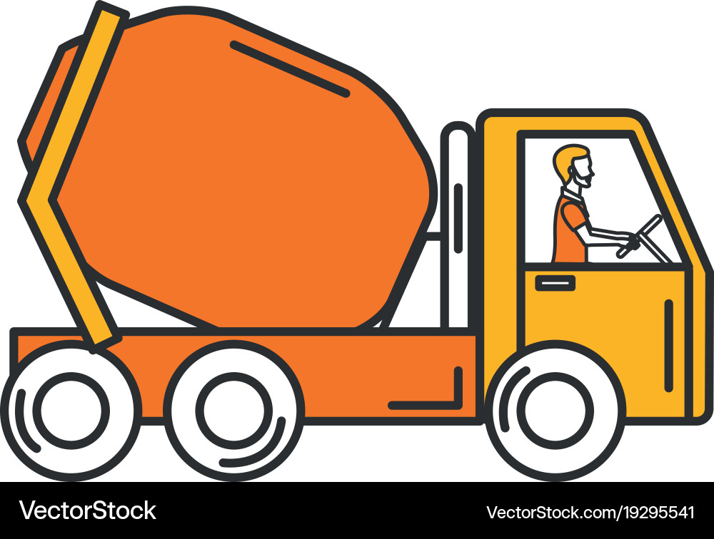 Concrete mixer truck icon Royalty Free Vector Image