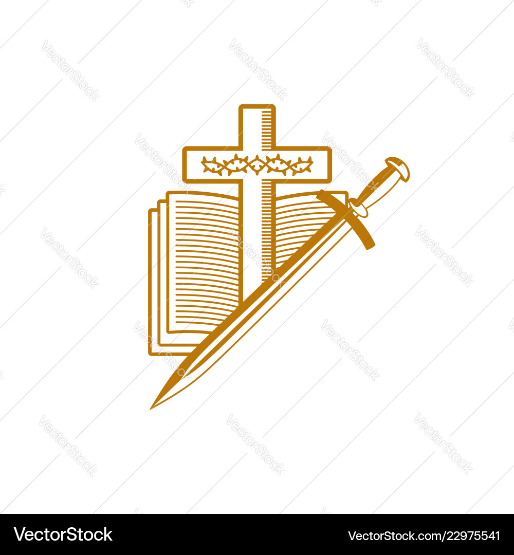 Cross of jesus christ the holy scriptures Vector Image