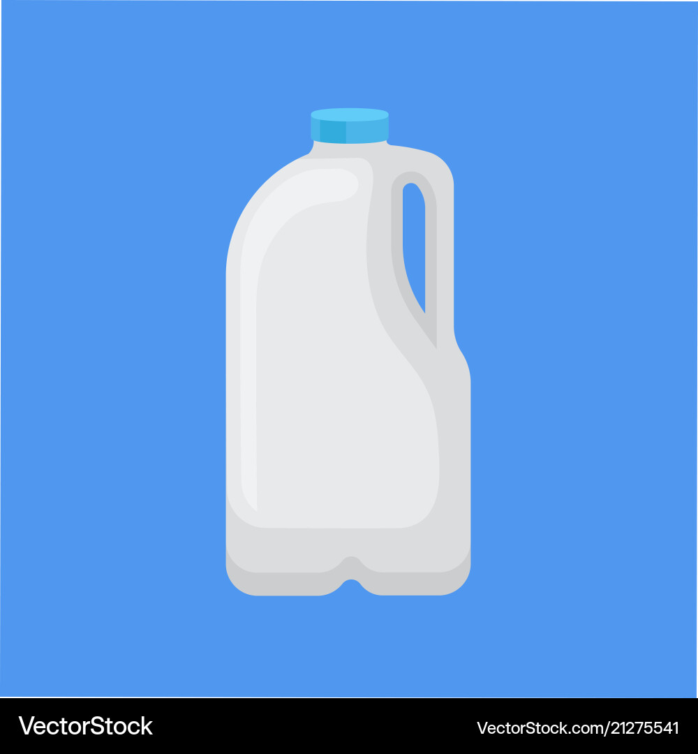 Dairy product in plastic packaging gallon milk Vector Image