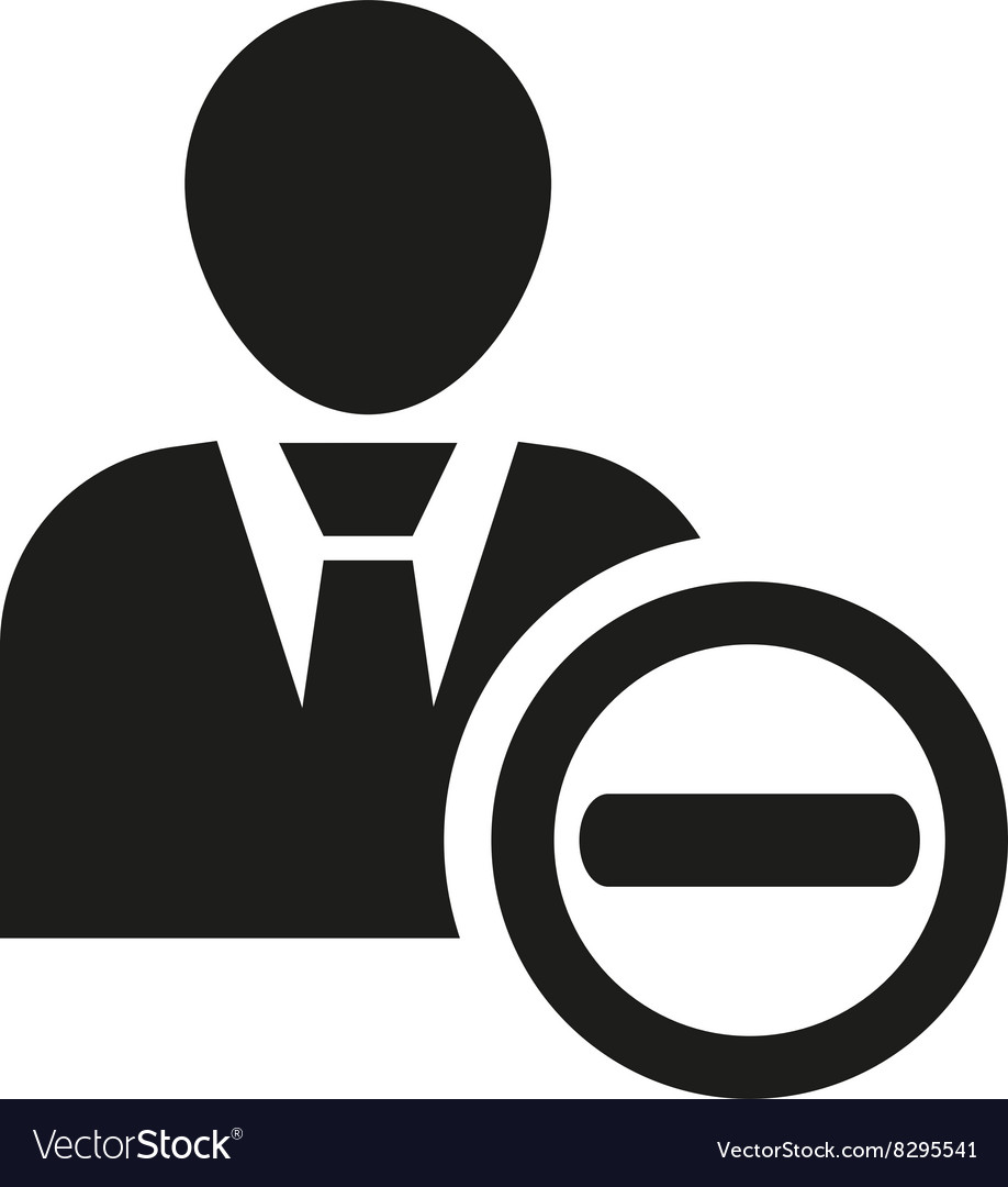 Delete user icon a user friend Royalty Free Vector Image Delete user icon a user friend Royalty Free Vector Image