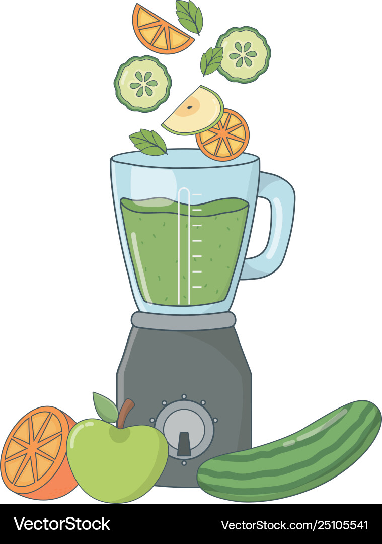 Delicious healthy smoothie cartoon Royalty Free Vector Image