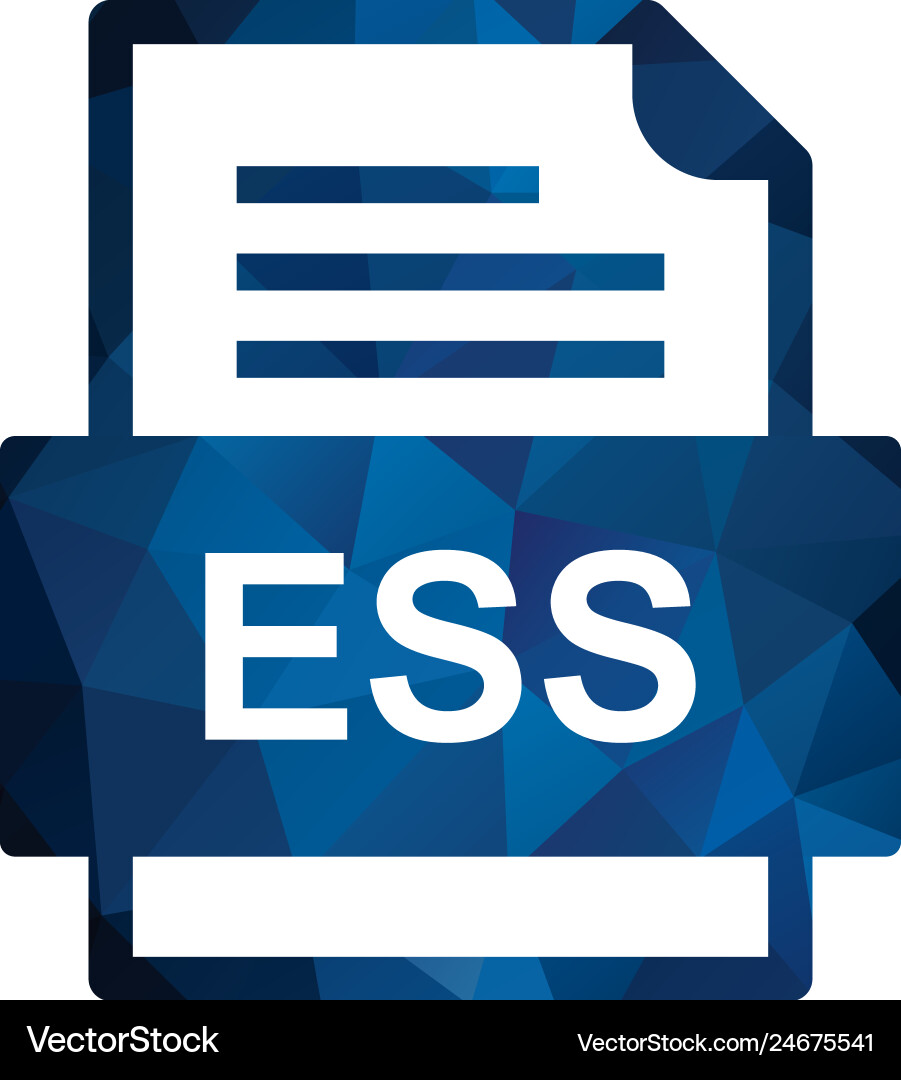 Ess file document icon Royalty Free Vector Image