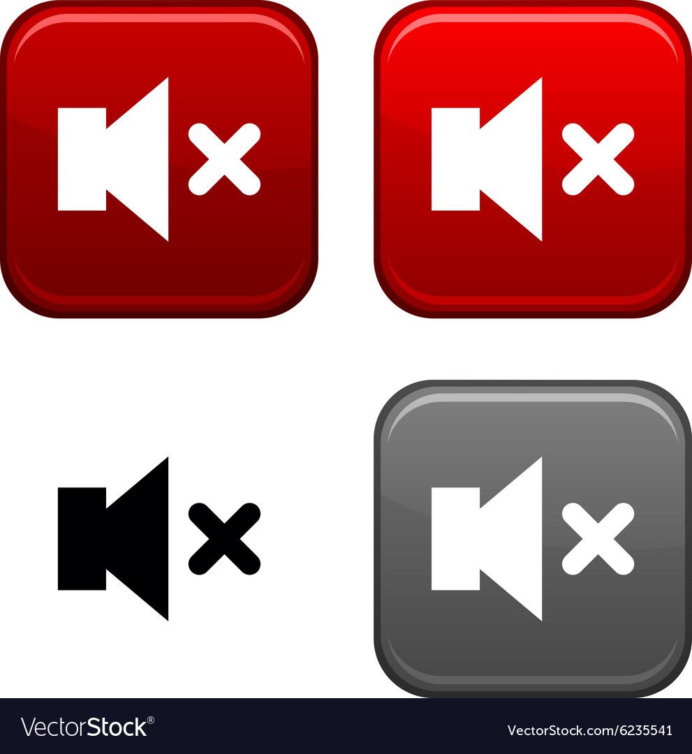 Mute button Royalty Free Vector Image - VectorStock