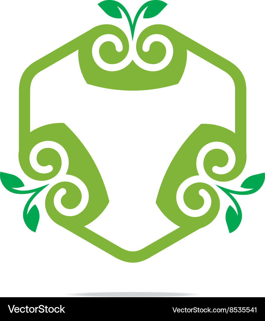 Natural ornament garden plants circle Royalty Free Vector