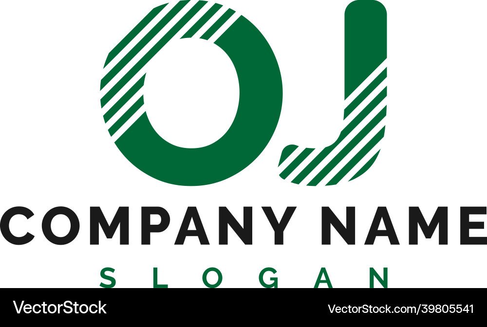 Oj letter logo design letter logo Royalty Free Vector Image