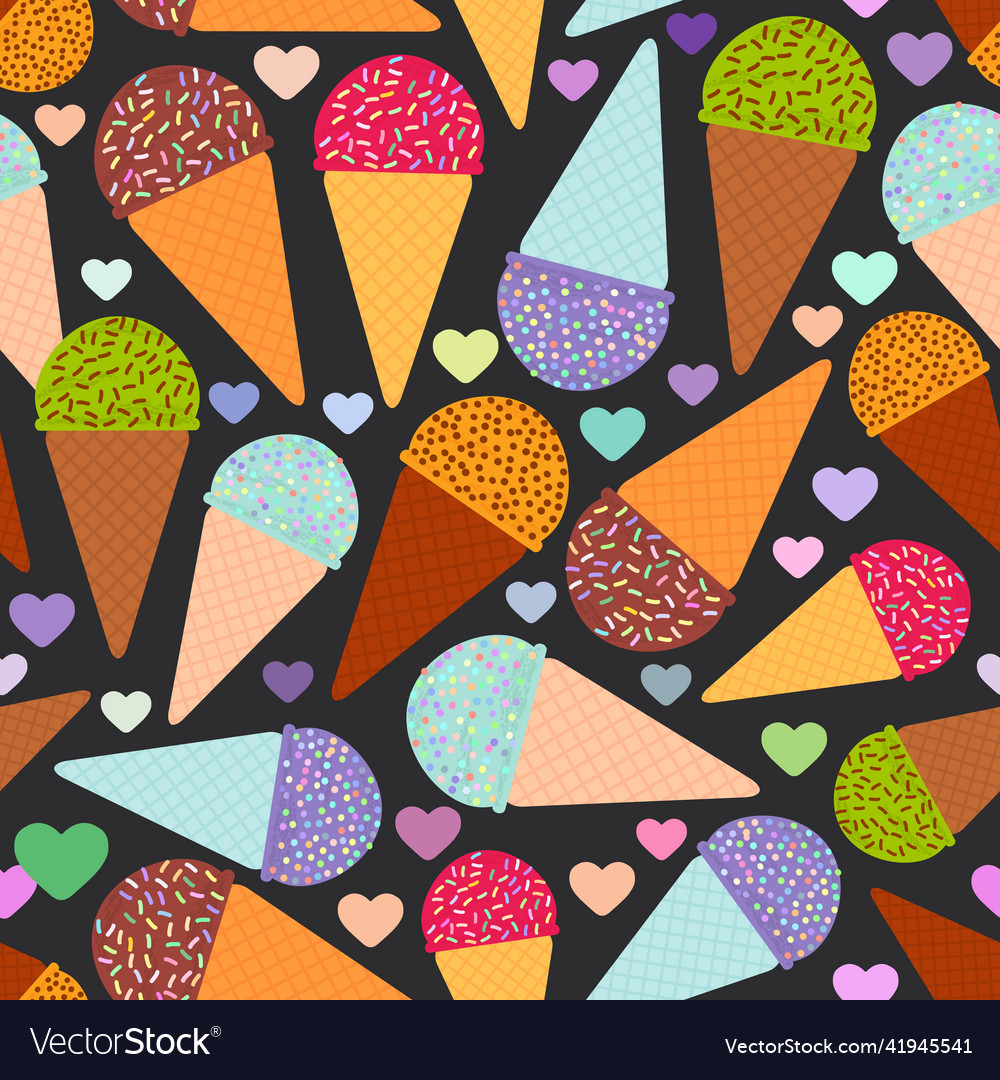 Seamless pattern with mint raspberry chocolate Vector Image