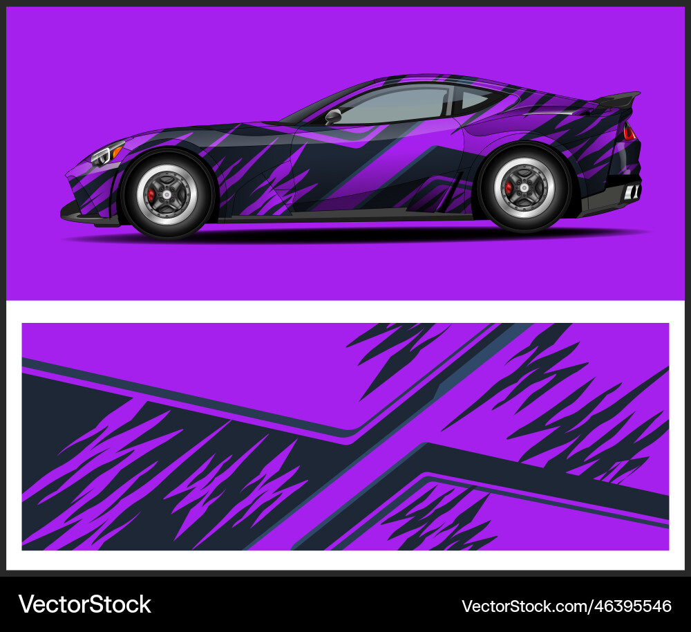 Car wraps graphics sport vehicle wrap Royalty Free Vector