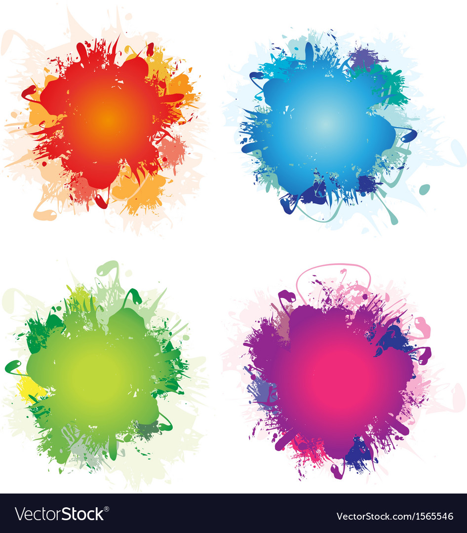 Colour splashes Royalty Free Vector Image - VectorStock