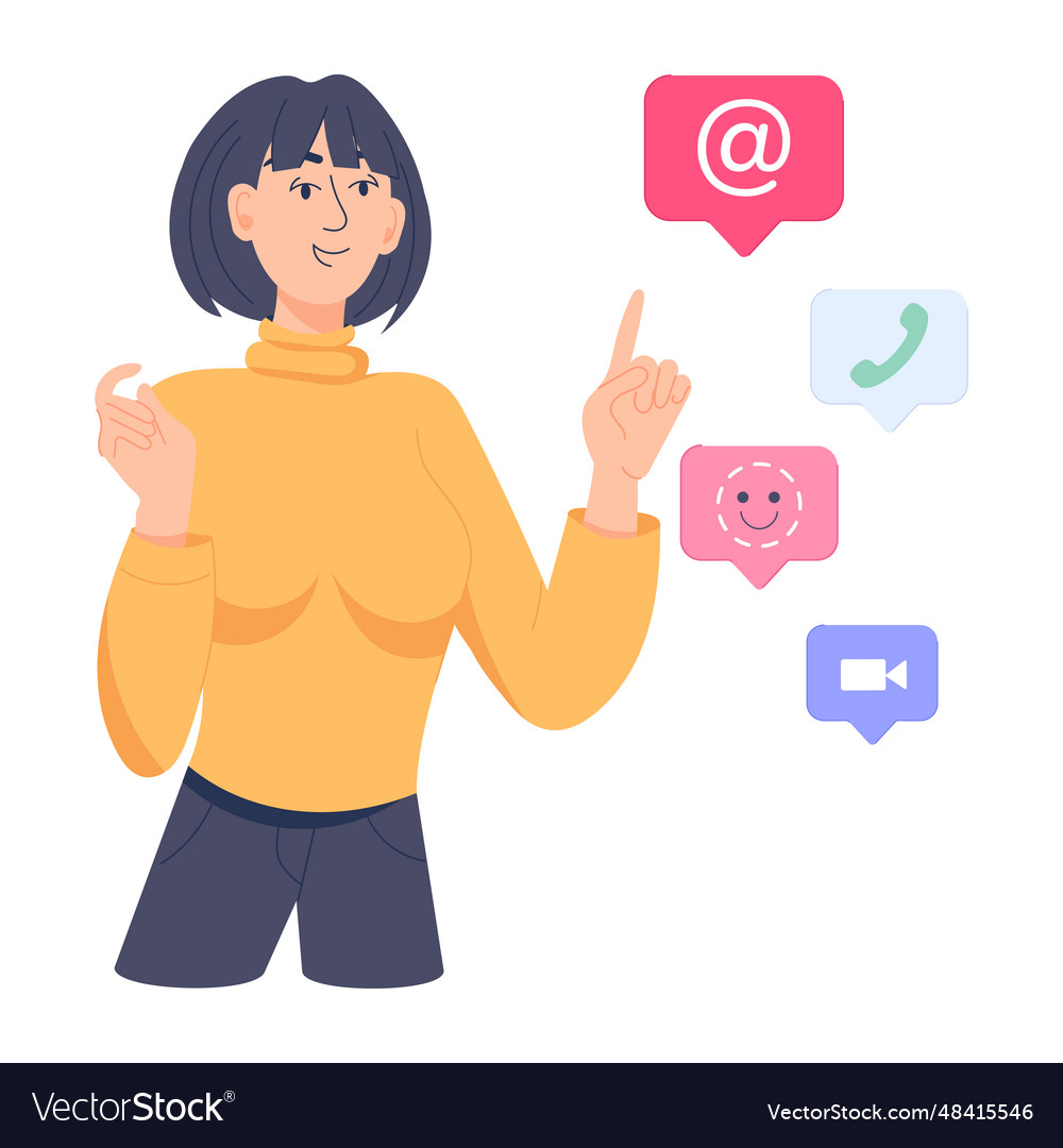 Communication sources Royalty Free Vector Image