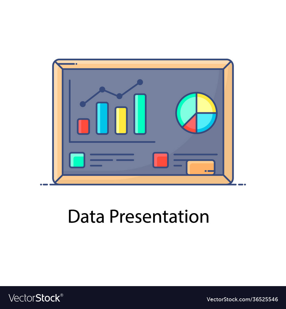 Data presentation Royalty Free Vector Image - VectorStock