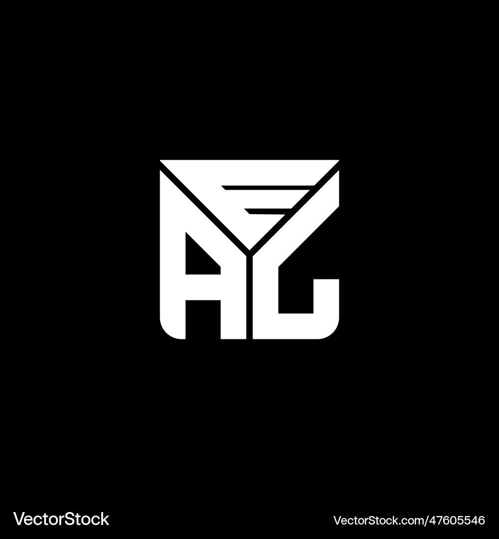 Eal letter logo creative design with graphic Vector Image