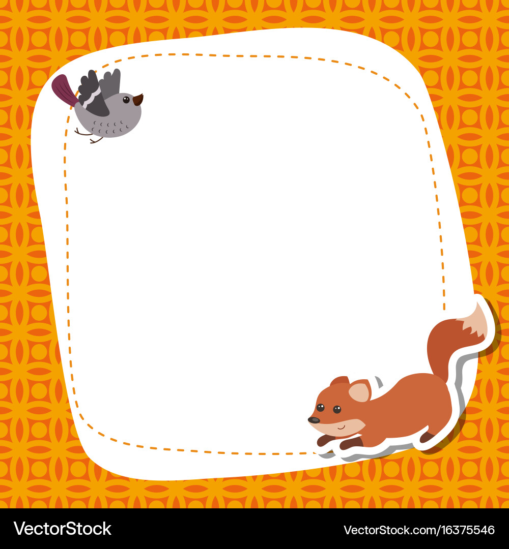 Greeting card with cute fox card Royalty Free Vector Image