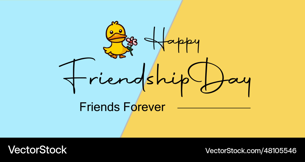 Happy friendship day card Royalty Free Vector Image