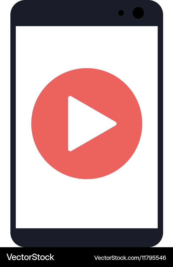 Isolated play inside smartphone design Royalty Free Vector