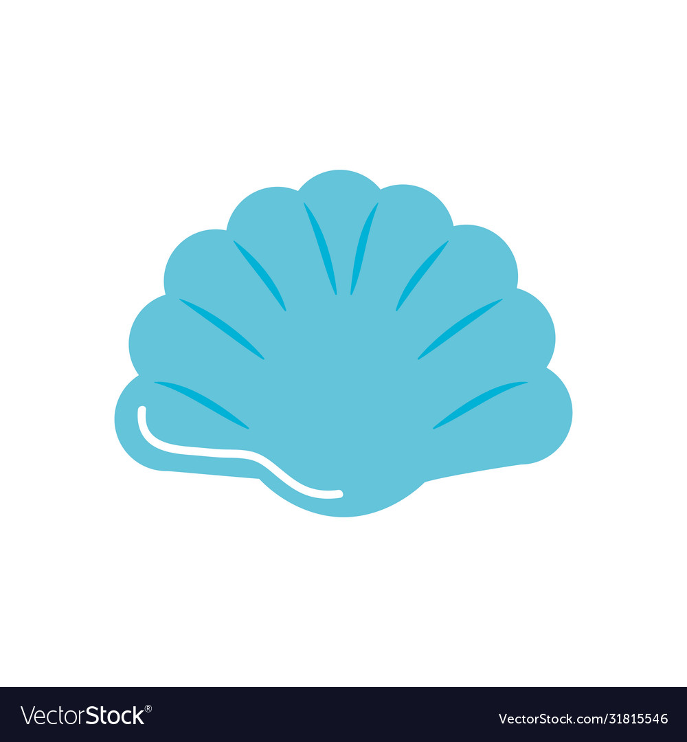 Seashell icon image flat style Royalty Free Vector Image