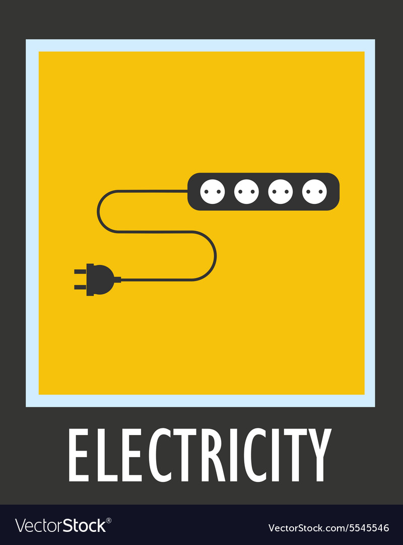 Wire socket and electric plug design Royalty Free Vector