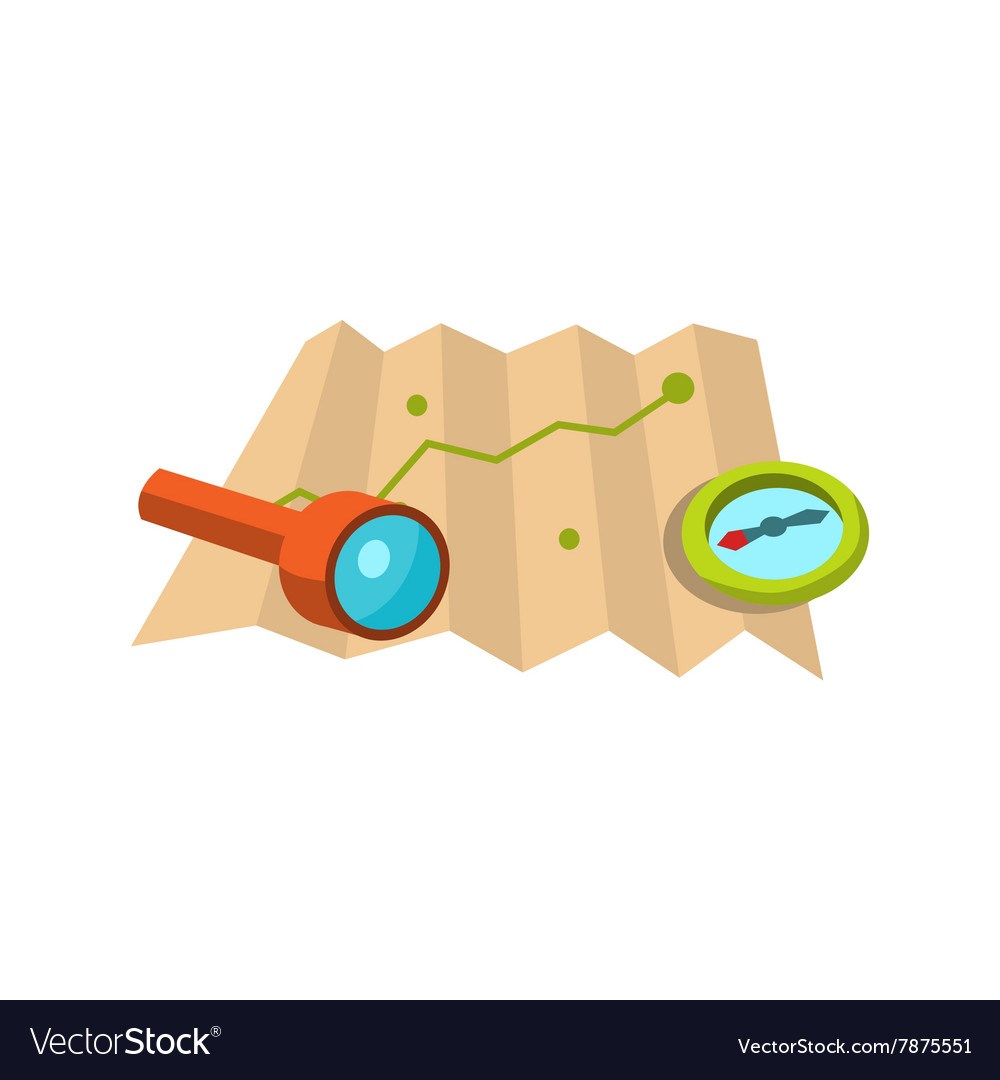 Camping map Royalty Free Vector Image - VectorStock