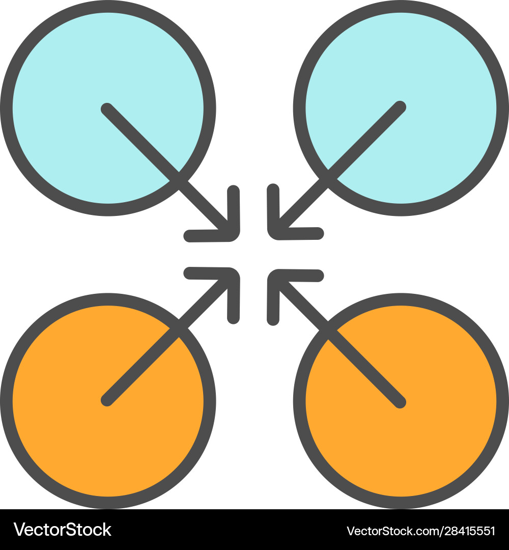 Cooperative symbol color icon Royalty Free Vector Image