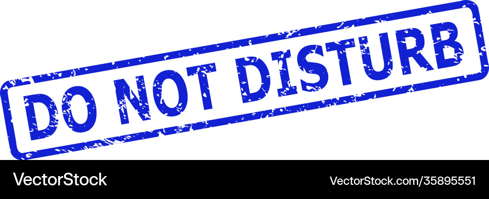 Do not disturb stamp with unclean style Royalty Free Vector