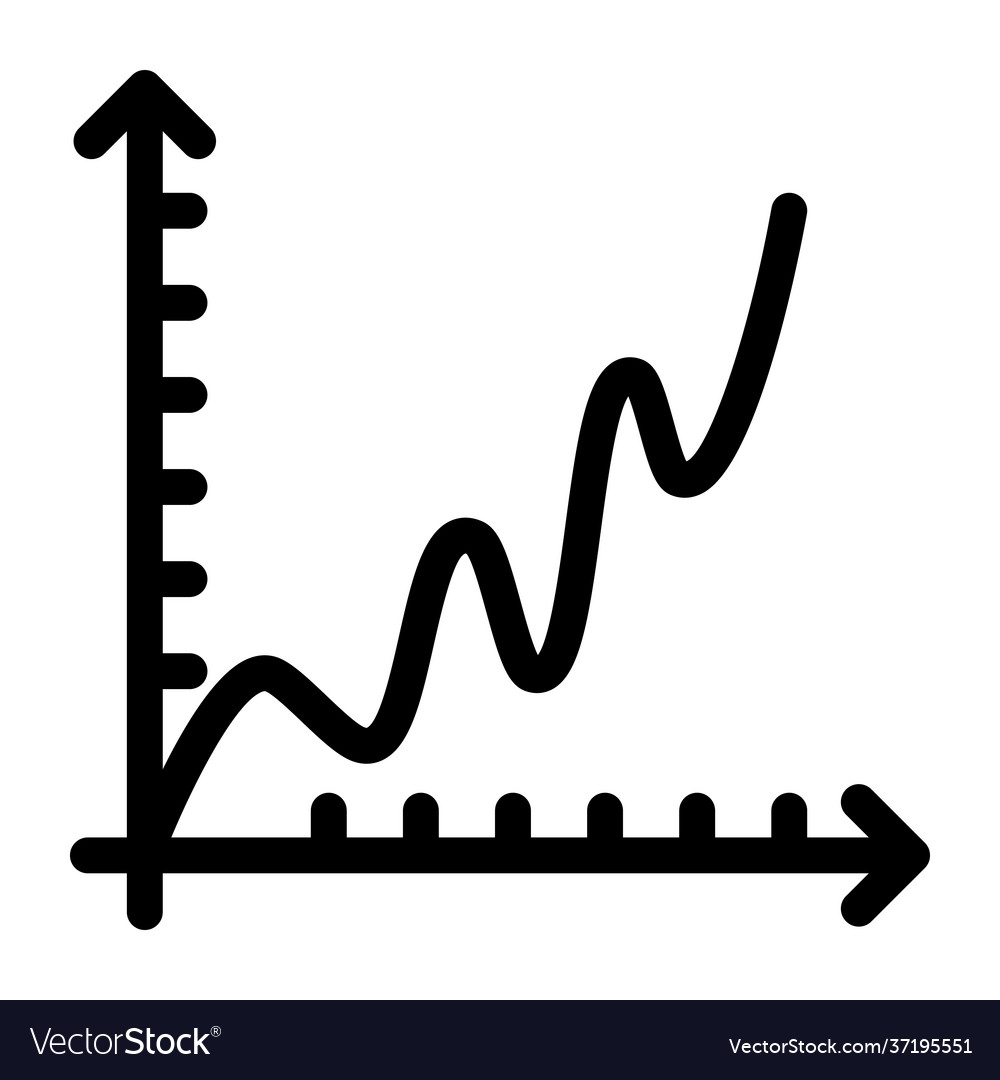 Line chart Royalty Free Vector Image - VectorStock