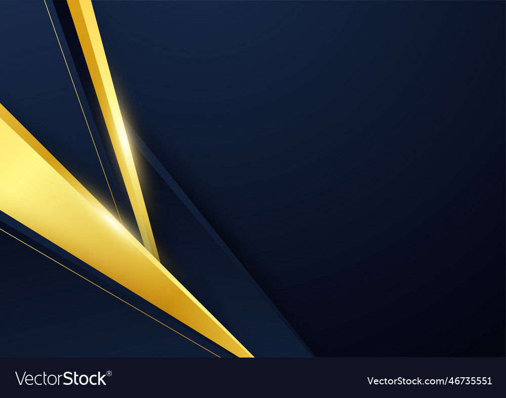 Modern abstract blue gold background abstract Vector Image