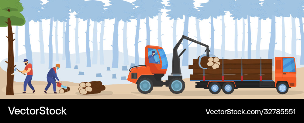 People woodworking cartoon Royalty Free Vector Image