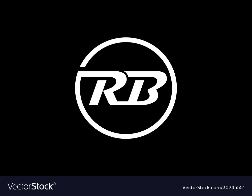 R b rb initial letter logo design template Vector Image