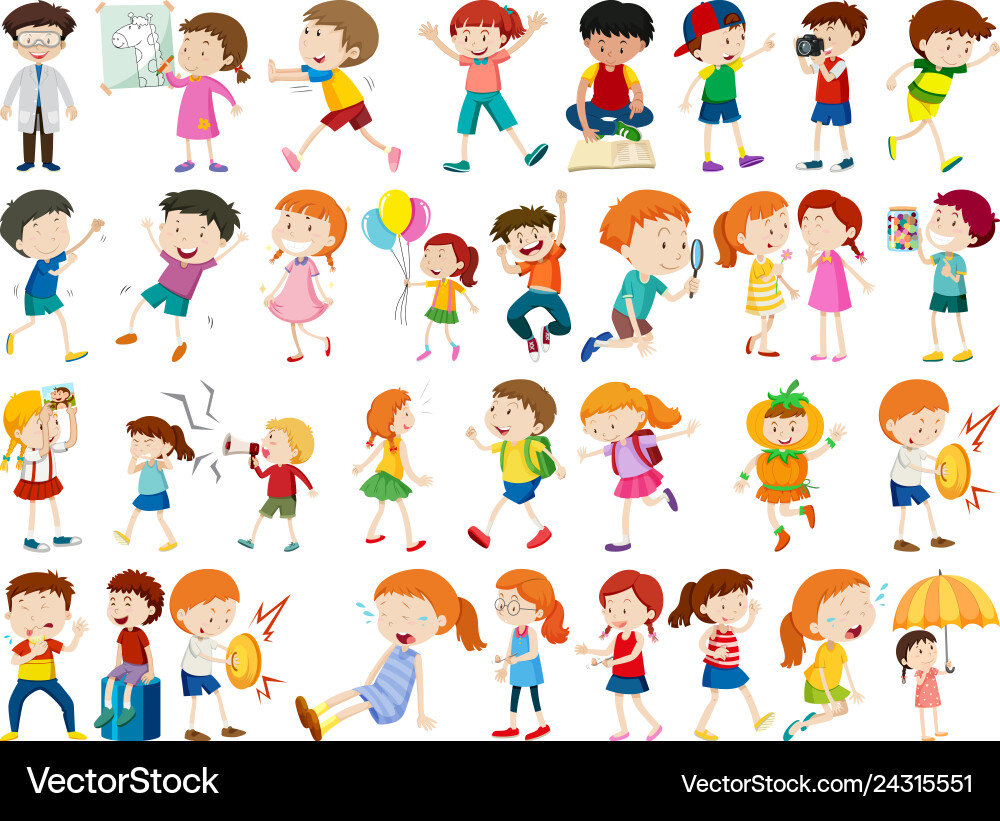Set of people character Royalty Free Vector Image