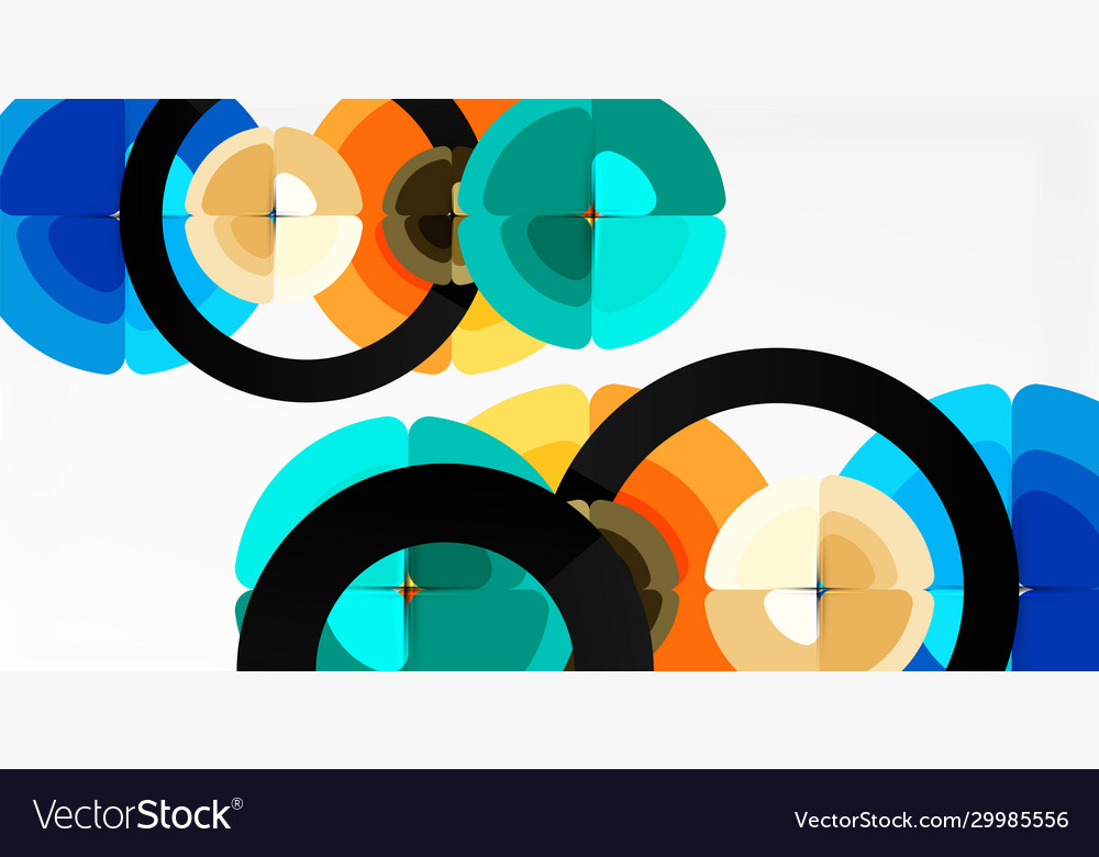 Abstract background trendy color circles Vector Image