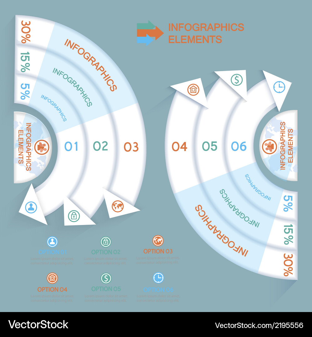 Business infographics circle with arrows Vector Image