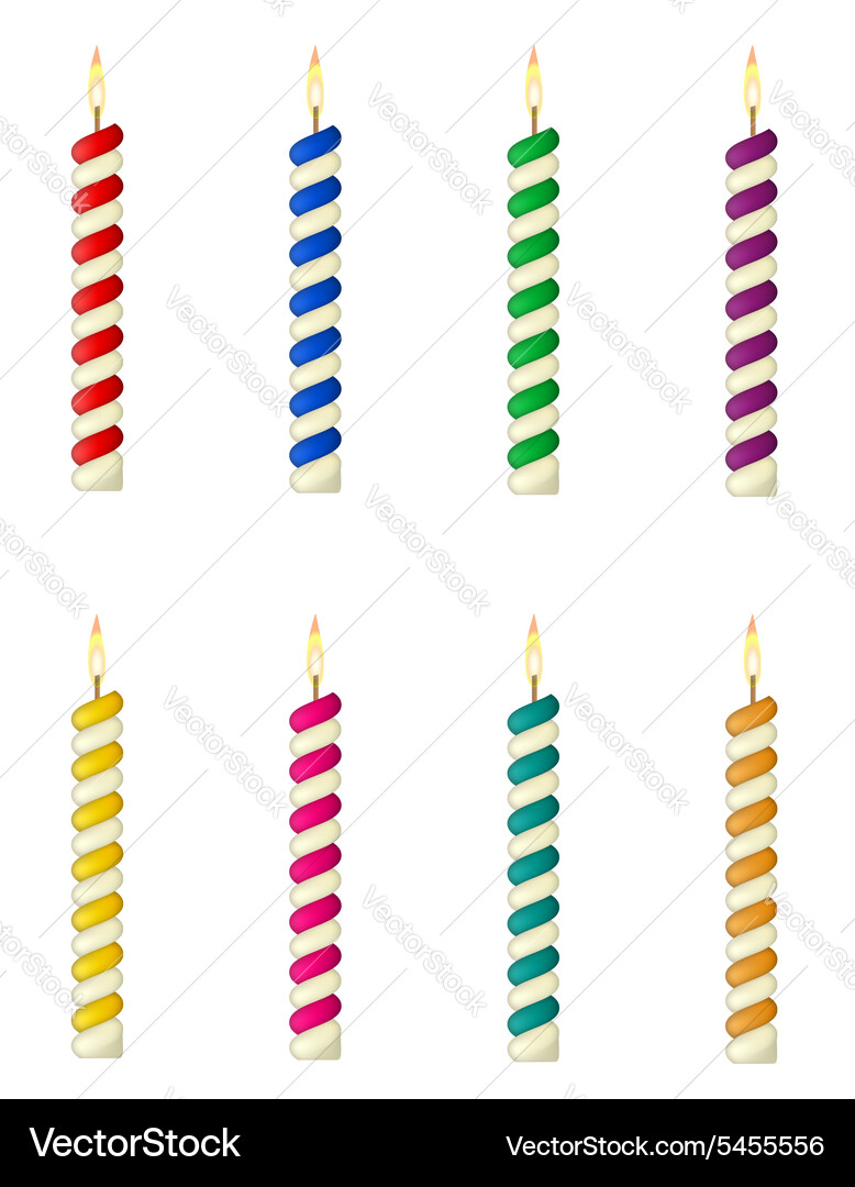 Candles for the birthday cake Royalty Free Vector Image