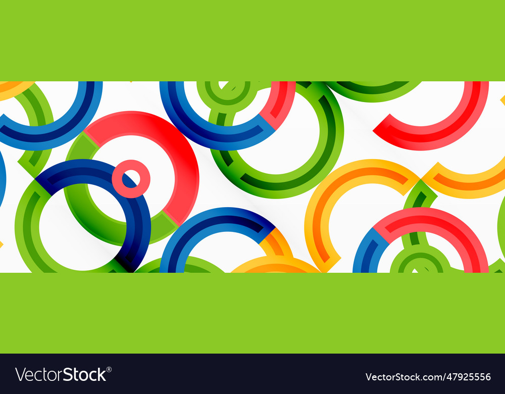 Circles are arranged in a grid pattern abstract Vector Image