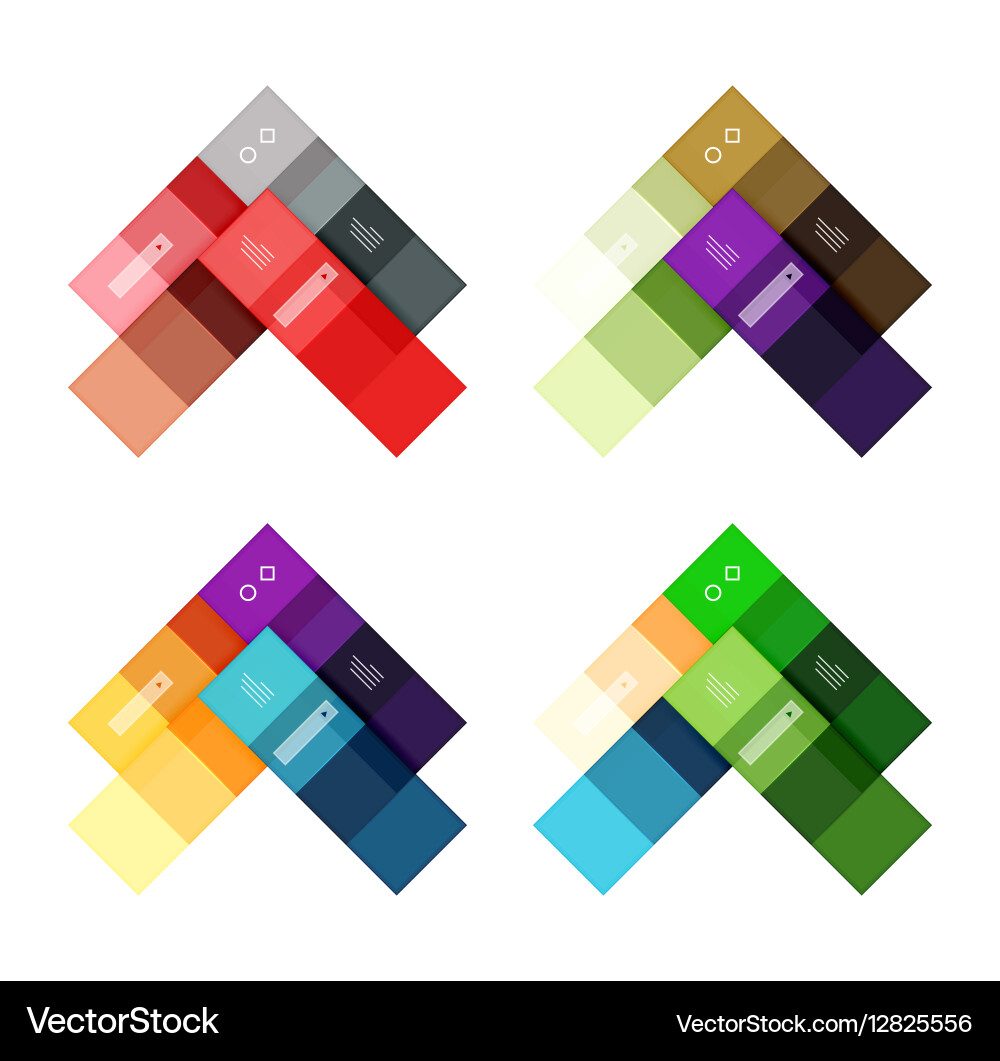 Colorful stripes infographic templates set Vector Image