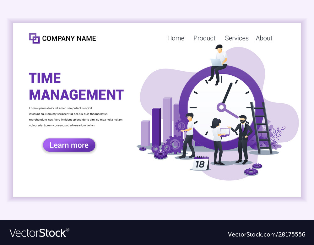 Modern flat design concept business management Vector Image