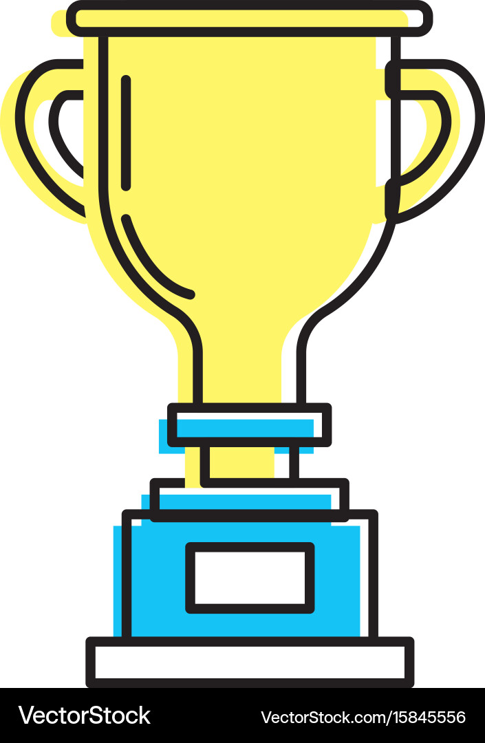 Prize symbol to winner champion Royalty Free Vector Image