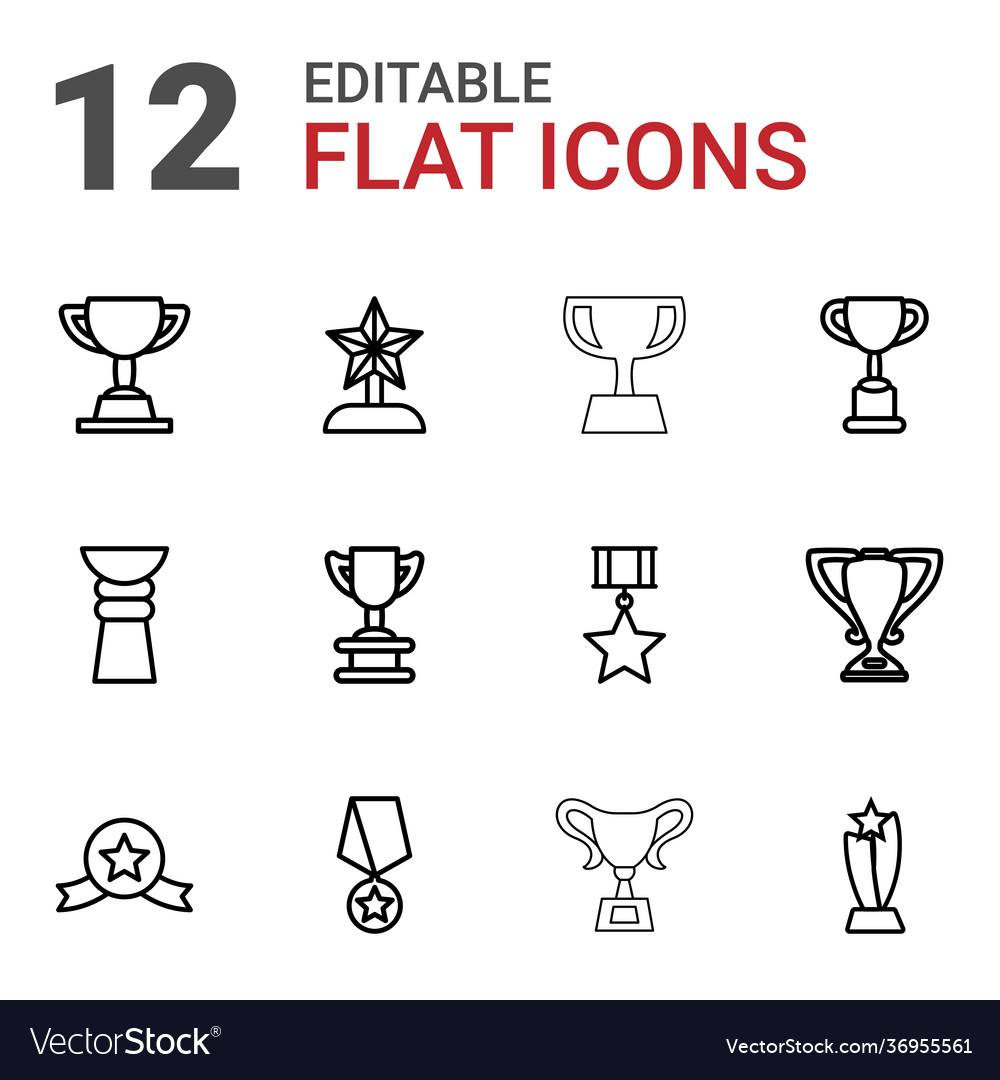 12 contest icons Royalty Free Vector Image - VectorStock