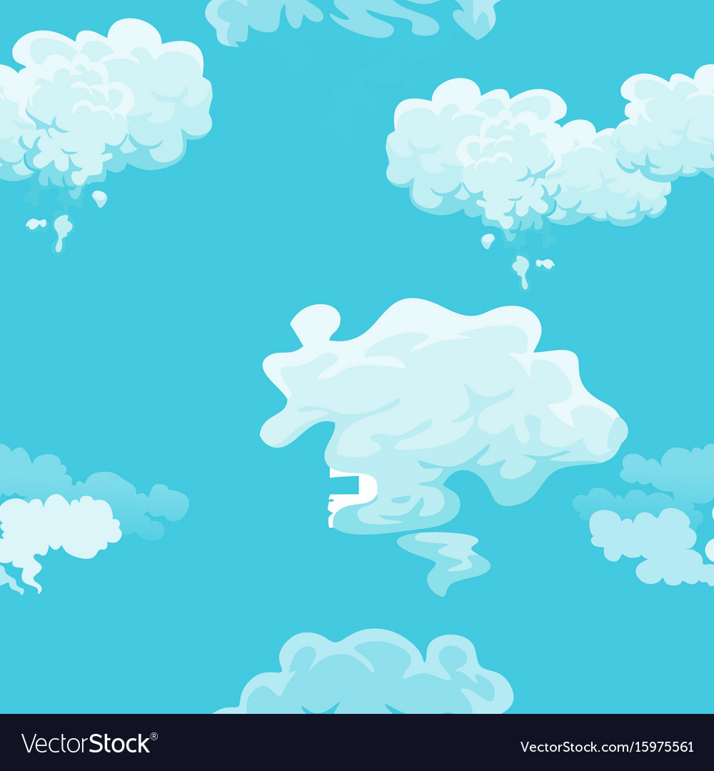 Cloud in sky seamless pattern air nature Vector Image