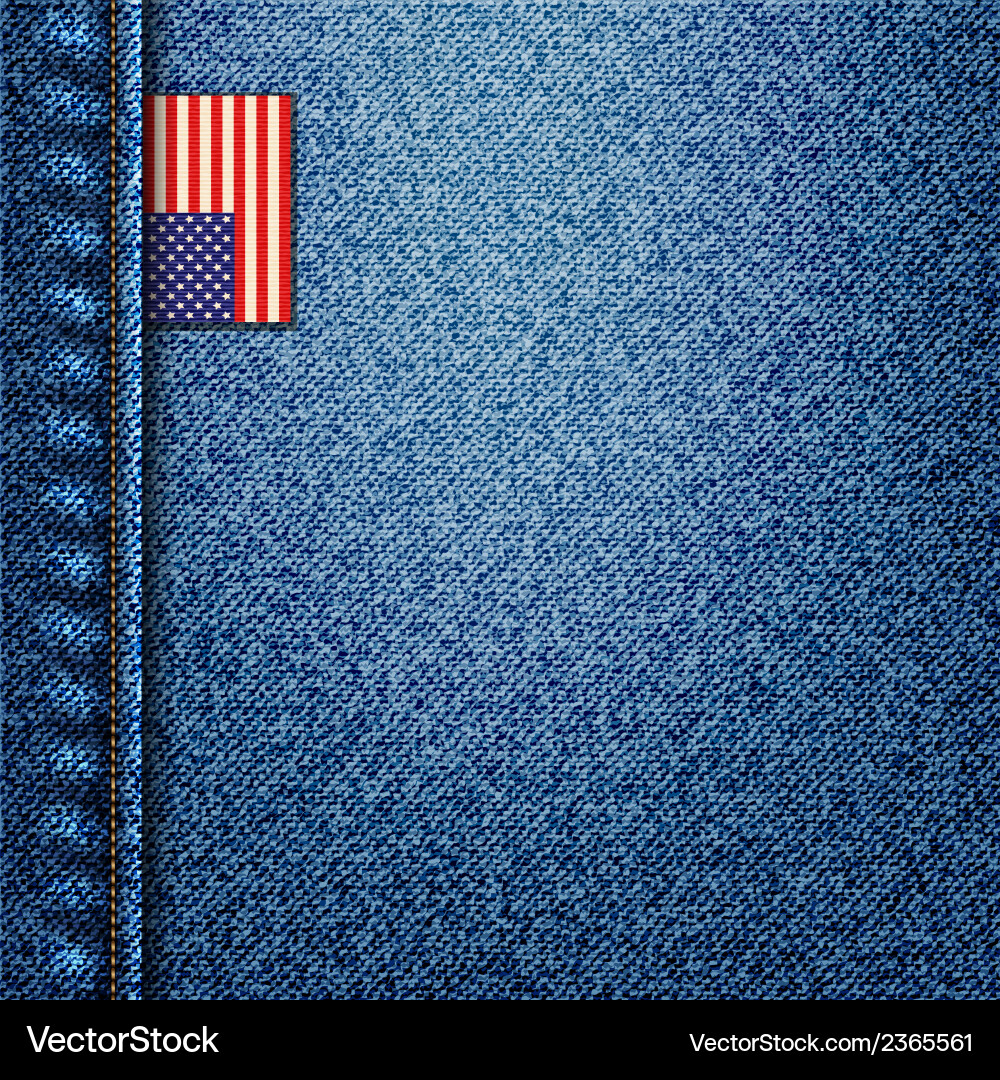 Denim USA Flag Royalty Free Vector Image - VectorStock