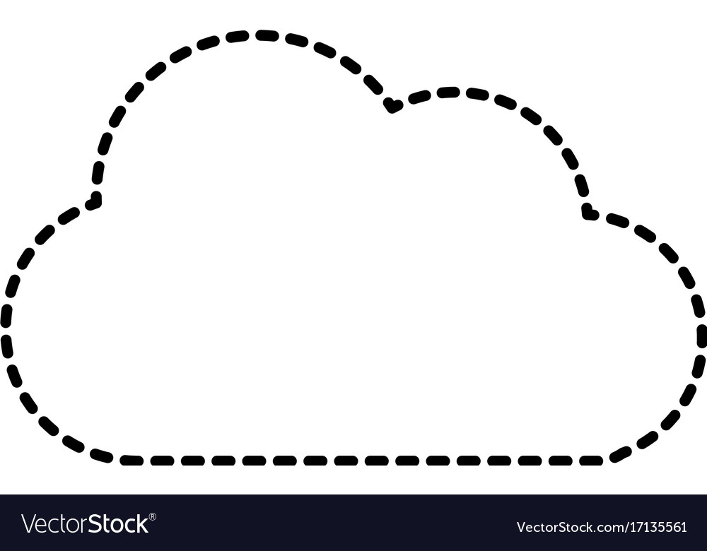 Dotted shape nice cloud design Royalty Free Vector Image Dotted shape nice cloud design Royalty Free Vector Image