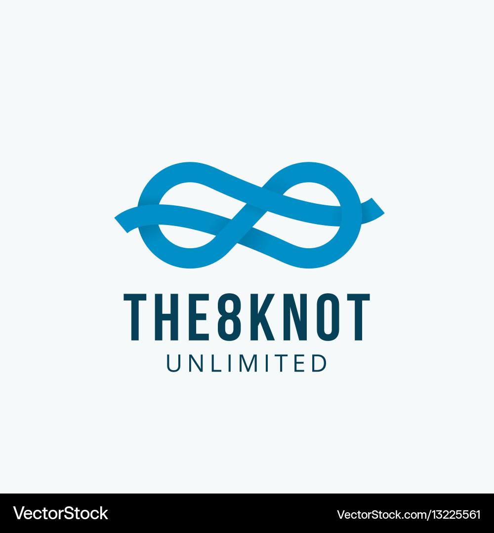 Figure eight knot abstract sign emblem or Vector Image
