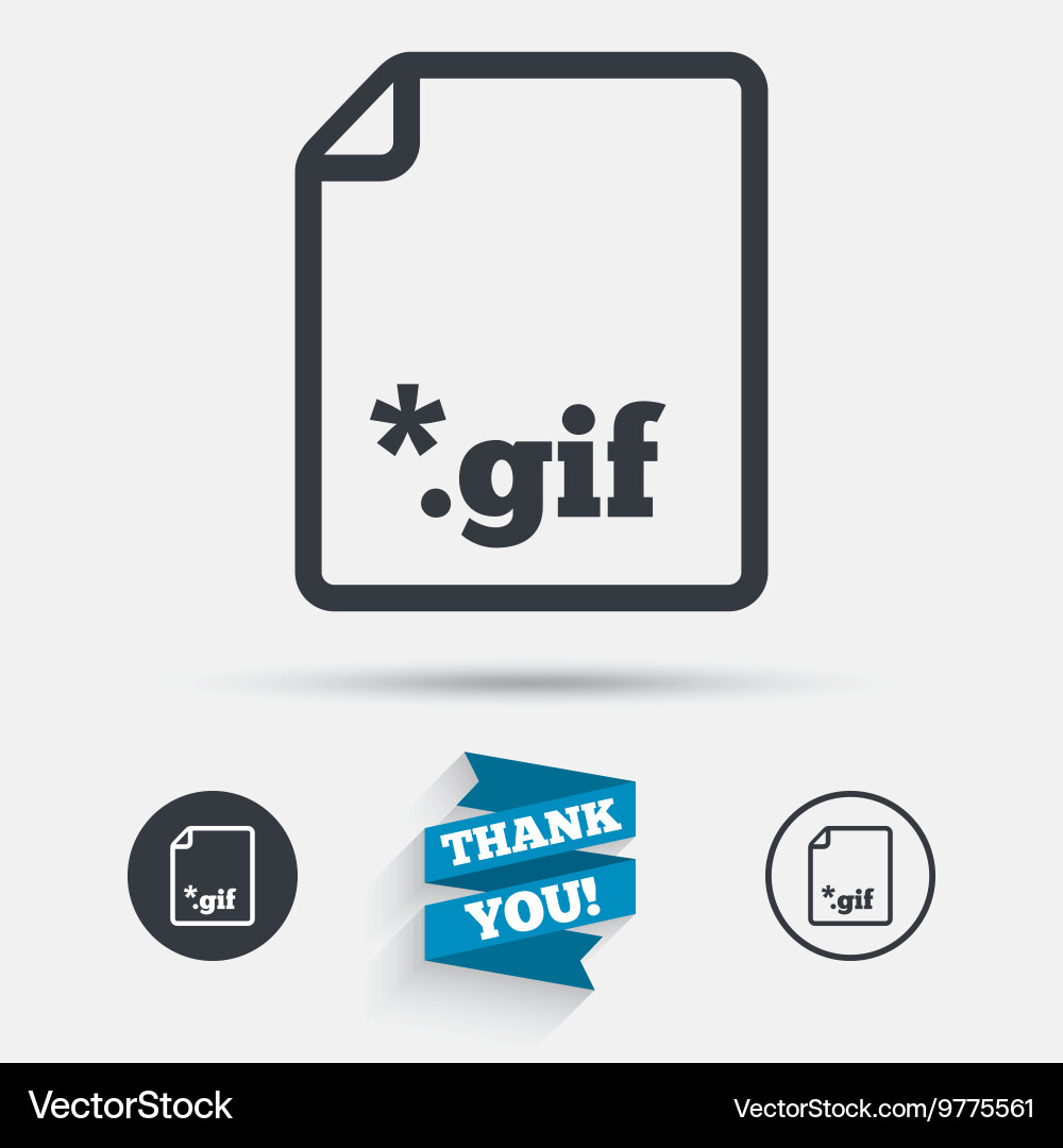 File gif sign icon download image Royalty Free Vector Image