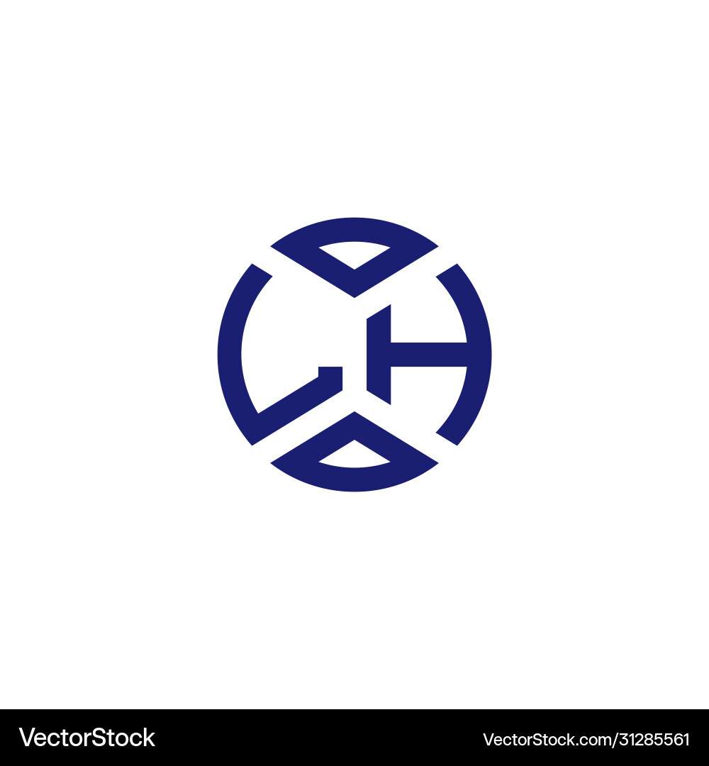 Lh monogram logo with abstract shapes in modern Vector Image