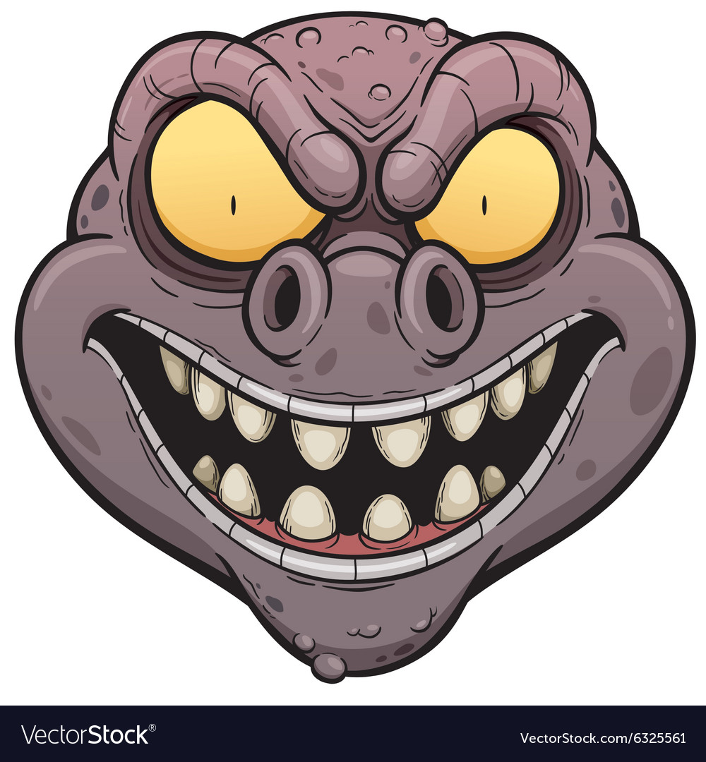 Monster face Royalty Free Vector Image - VectorStock