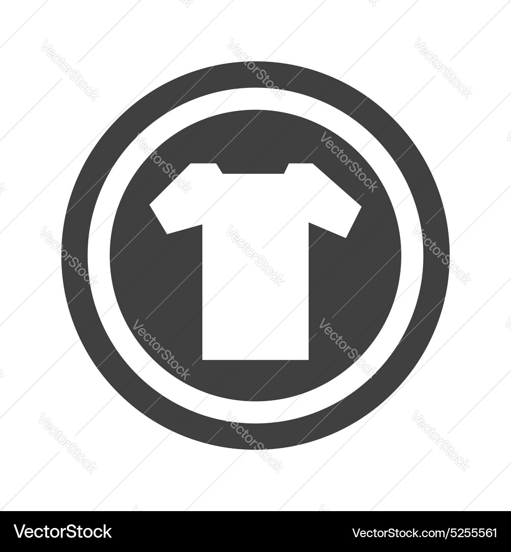 Round black t-shirt sign Royalty Free Vector Image